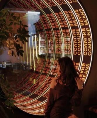 Cina Edifici Applicazione Proiettore 3D ologramma 12V Specchio Acrilico Scatole di luce pubblicitaria in vendita