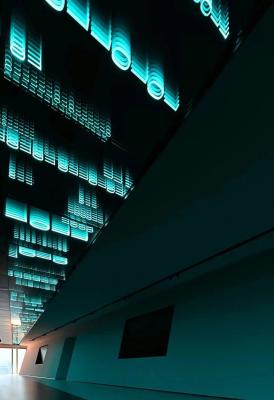 Cina Trasforma la tua pubblicità con il nostro fan olografico 3D Abyss Mirror LED Letters 2024 in vendita