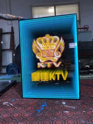 Cina Segno di neon 3D a specchio in acciaio inossidabile in vendita