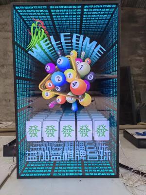 Cina Infinite Visual Art Light Box Melle Abyss Mirror 3D Lettera luminosa Logo Cartellone al neon in vendita