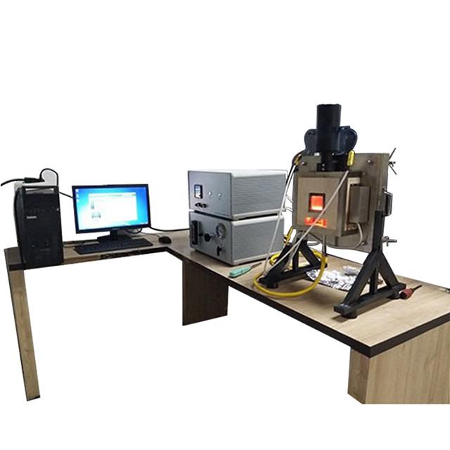 Close-up view of sample holder in Flame Propagation Tester