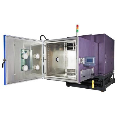 China Large Volume Climatic Test Chamber with Vibration Shaker System for EV Battery Packs featuring Temperature Control RT-70~+150℃ and 2000kg.f Sine Force for sale