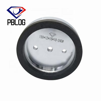 China PLOG Edging And Chamfering Glass Black Resin Wheel For Straight Edge Bilateral Machine for sale