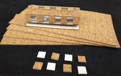 China Natural Self Adhesive Cork Pads 1/8 Inch Thickness Cork Furniture Pads For Indoor Building for sale