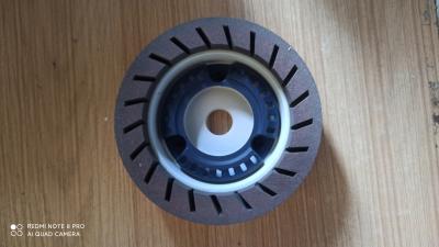 China 150mm Resin Wheel High Sharpness For Beveling Machine 240 Grit White Brown Cup Wheel for sale