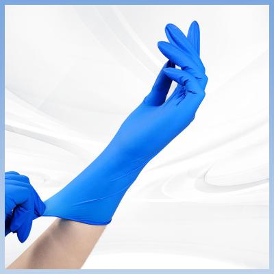 Cina Guanti resistenti di protezione della mano dei guanti del nitrile dei blu navy 7mil 8mil in vendita