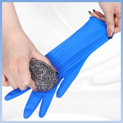 Cina Guanti resistenti di protezione della mano dei guanti del nitrile dei blu navy 7mil 8mil in vendita