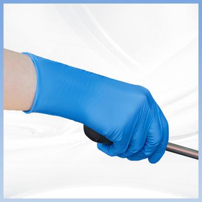 Cina Guanti industriali blu dell'esame del nitrile di trasformazione dei prodotti alimentari dei guanti eliminabili di FDA del CE in vendita