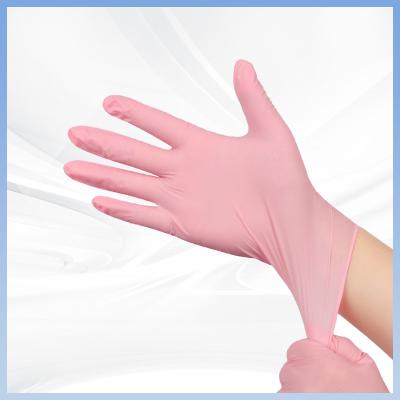Cina Guanti dentari rosa di sicurezza del nitrile di trasformazione dei prodotti alimentari dei guanti dell'esame in vendita