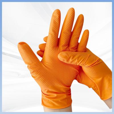 Cina Piccola 8 scatola arancio della presa 100pcs/di Mil Nitrile Disposable Gloves Diamond in vendita