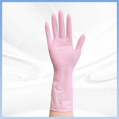 Cina Guanti sintetici rosa molli 6mil 7mil 8mil del lavoro del giardino del nitrile in vendita