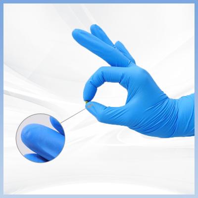Cina Guanti eliminabili igienici blu dell'olio del laboratorio dei guanti resistenti impermeabili di sicurezza in vendita