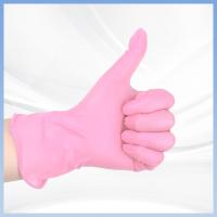 China Disposable PVC Gloves Pink Chemical Resistant Waterproof S M L XL 100pcs Box for sale
