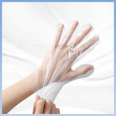 Cina Guanti monouso trasparenti in plastica trasparente resistenti alle lacrime Guanti in polietilene PE in vendita