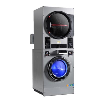 China Washing Machine with Dryer Industrial Automatic Washing Machine 16kg Stack Washer and Dryer Machine for Hotel for sale