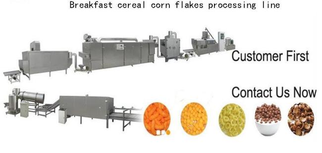 Corn Flakes Processing Line Automatic Breakfast Cereals Snacks Food Making Machines