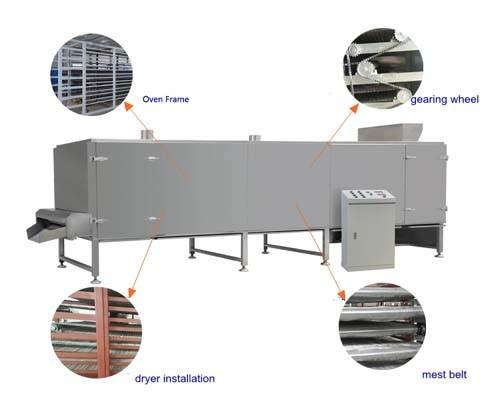 Multi Layer Continuous Pet Fish Food Pellet Drying Machine