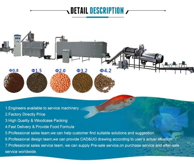 China Factory Animal Pet Dog Cat Floating Fish Feed Pellet Production Machine Snacks Food Processing Making Extrusion Line