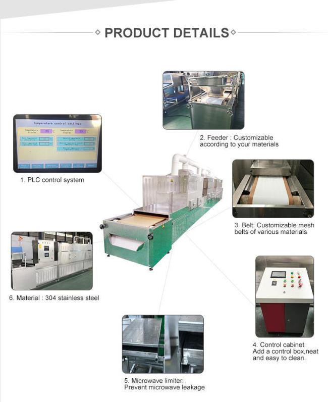 Tunnel Microwave Sterilization Equipment Dryer Industrial Microwave Tunnel Oven