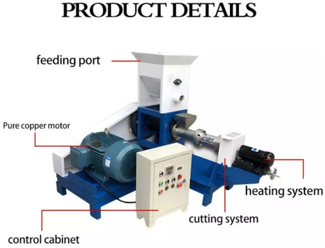 Pet Food Dog Cat Bird Fish Puffed Extrude Feed Pellet Produce Making Equipment Machine