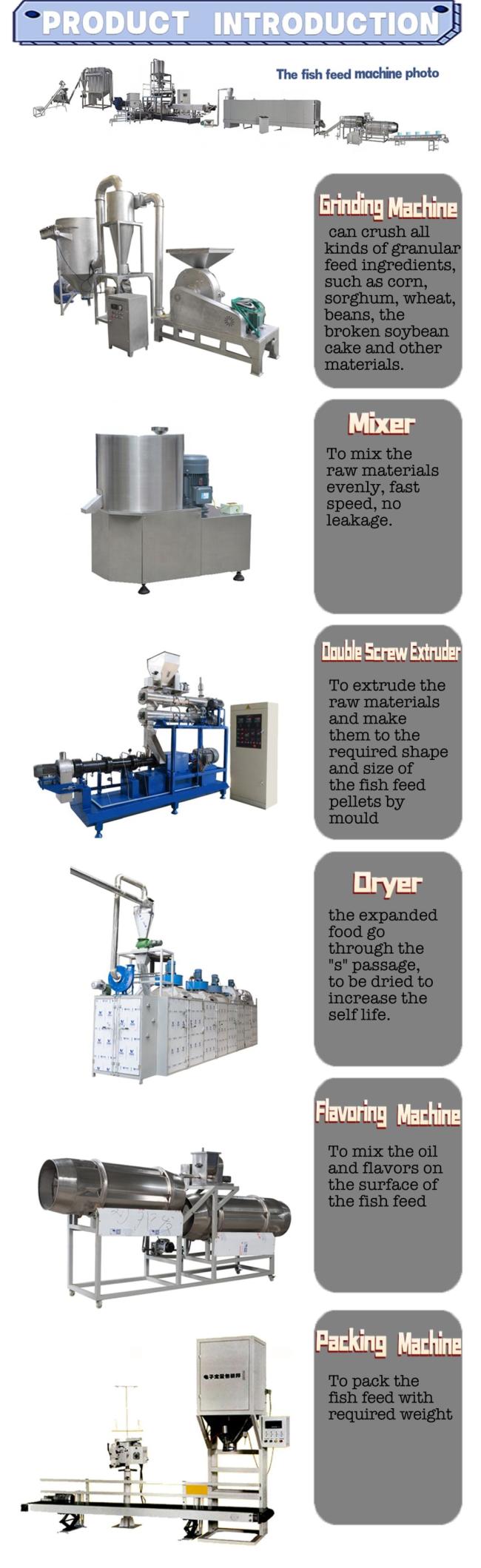 High Quality Fish Feed Making Machine Pellet 250-300kg/H Automatic Fish Food Machine