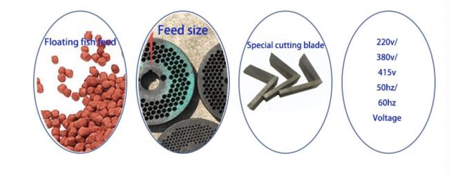 High Quality Fish Feed Making Machine Pellet 250-300kg/H Automatic Fish Food Machine