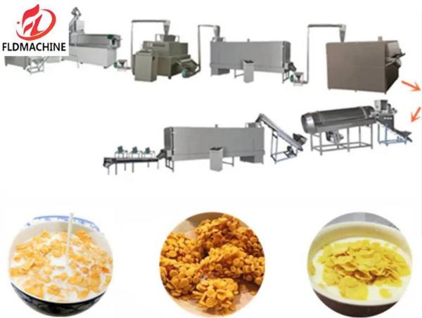 Quality Corn Flakes Chips Breakfast Cereals Kurkure Cheetos Extruder Making Machine Processing Line for sale
