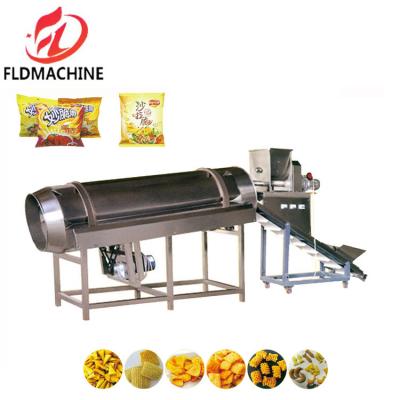 China Automatic Corn Fried Bugles Chips Production Line Doritos Tortilla Snack Food Extruder Machine Frying Nachos Chips Food Making Machine for sale