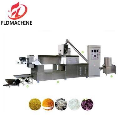 China Automatic Enriched Reconstituted Artificial Rice Nutritional Machine Puffed Rice Production Line Fortified Rice Extruder for sale