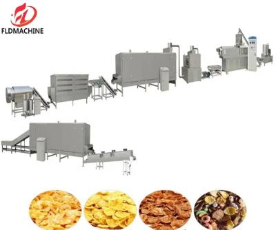 China Breakfast Cereal Corn Flakes Extruder Processing Machine Line for Concentration and Dry Process for sale