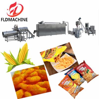 China Low Consumption Corn Snacks Kurkure Food Machine with ABB/ Delta Inverter for sale