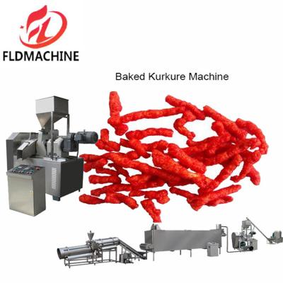 China Candy Corn Curl Kurkure Snacks Food Extruder with 100-150kg/H Production Capacity for sale