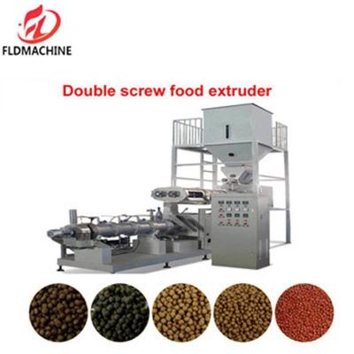 China SLG90 Model Dry Dog Food Production Line Plant Floating Fish Food Pellet Making Extruder for sale