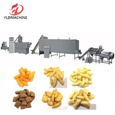 China ABB/ Delta Inverter Flakes Corn Sticks Extruder for Food Puffs Snack Making Machines for sale