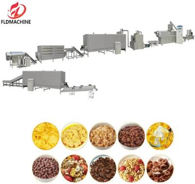 China Automatic Cereal Breakfast Corn Flakes Snack Food Making Machine Production Line for sale