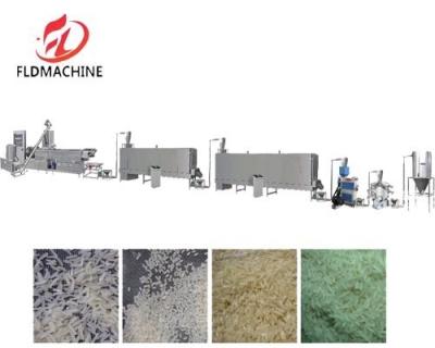 China Rice Making Machine Artificial Fortified Rice Grains Cereal Rice Twin Screw Extruder Production Line for sale