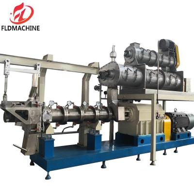 China Double Screw Equipment Basing Fresh Water Floating Fish Feed Extrusion Production Plant for sale