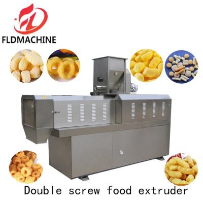 China Dlg76 High Capacity Cheetos Nik Naks Kurkure Snacks Extruder Production Line Inverter Speed Control for sale