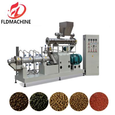 China Pet Dog Fish Food Processing Line Dry Dog Food Making Machine with 11000kg Weight for sale