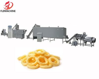 China Low Consumption Package Size Custom Corn Chips Puff Rings Pop Snack Extruder Machine for sale