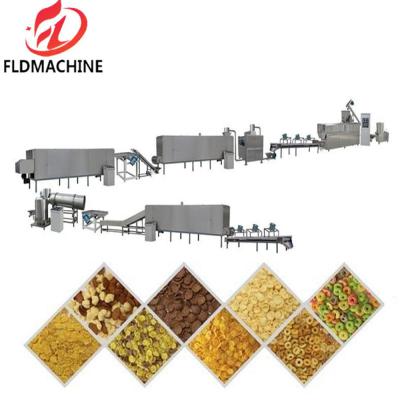 China Extrusion Technology Corn Flake Snack Food Making Production Line with Omron Parts for sale