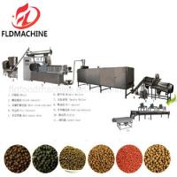 China Nutritional Fish Feed Extruding Process Machine Line for sale