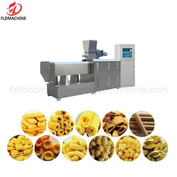 Quality Caramel Crispy Popcorn Corn Puffs Snacks Food Machine Corn Puffed Food Extruder for sale