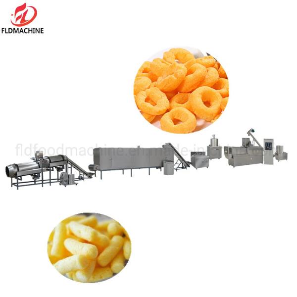 Quality Corn Puffs Snack Processing Line Big Capacity Puff Extruder Machine for Popcorn for sale