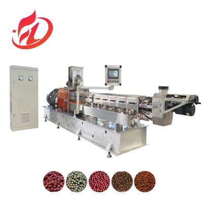China 4.5*1.8*4.0 Aquatic Animal Pet Food Production Line Dog Food Fish Feed Making Machine for sale