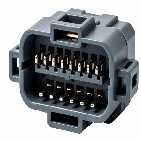 Quality 16 Pin Automotive Connector Male Head Cover Injection Mold - PA66 PBT PPA IP67 Waterproof Plastic Tooling for sale
