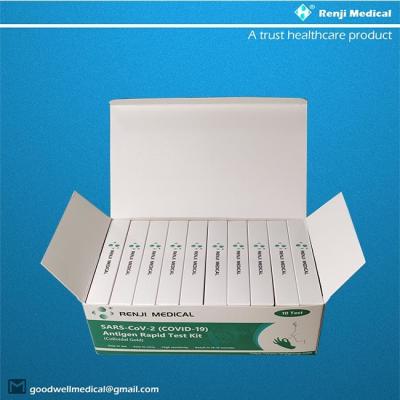 China Renji Rapid SARS-COV-2 COVID 19 Antigen-Schnelltestkit Kolloidales Gold zu verkaufen