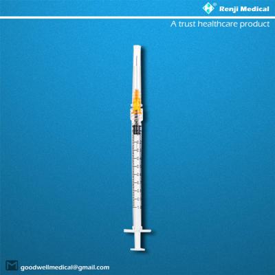 Cina Materiali di consumo medici eliminabili di MSDS, siringa della serratura di 25G 1ml Luer con l'ago in vendita