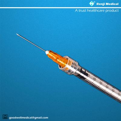 Cina Materiali di consumo medici eliminabili di MSDS, siringa della serratura di 25G 1ml Luer con l'ago in vendita