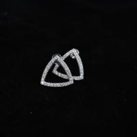 Quality Customized 18K Gold Triangle Diamond Earrings Fine Jewelry IGI GIA Lab Grown for sale